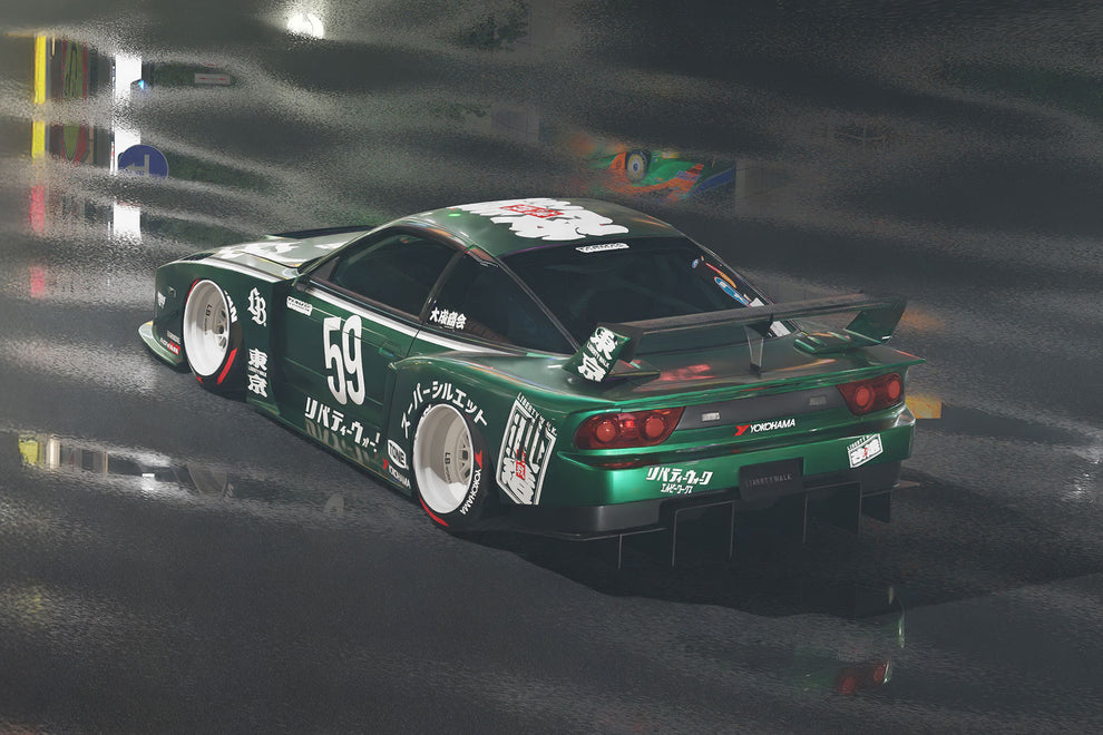 LB Super Silhouette Nissan 180SX Complete Body Kit FRP – Liberty Walk ...