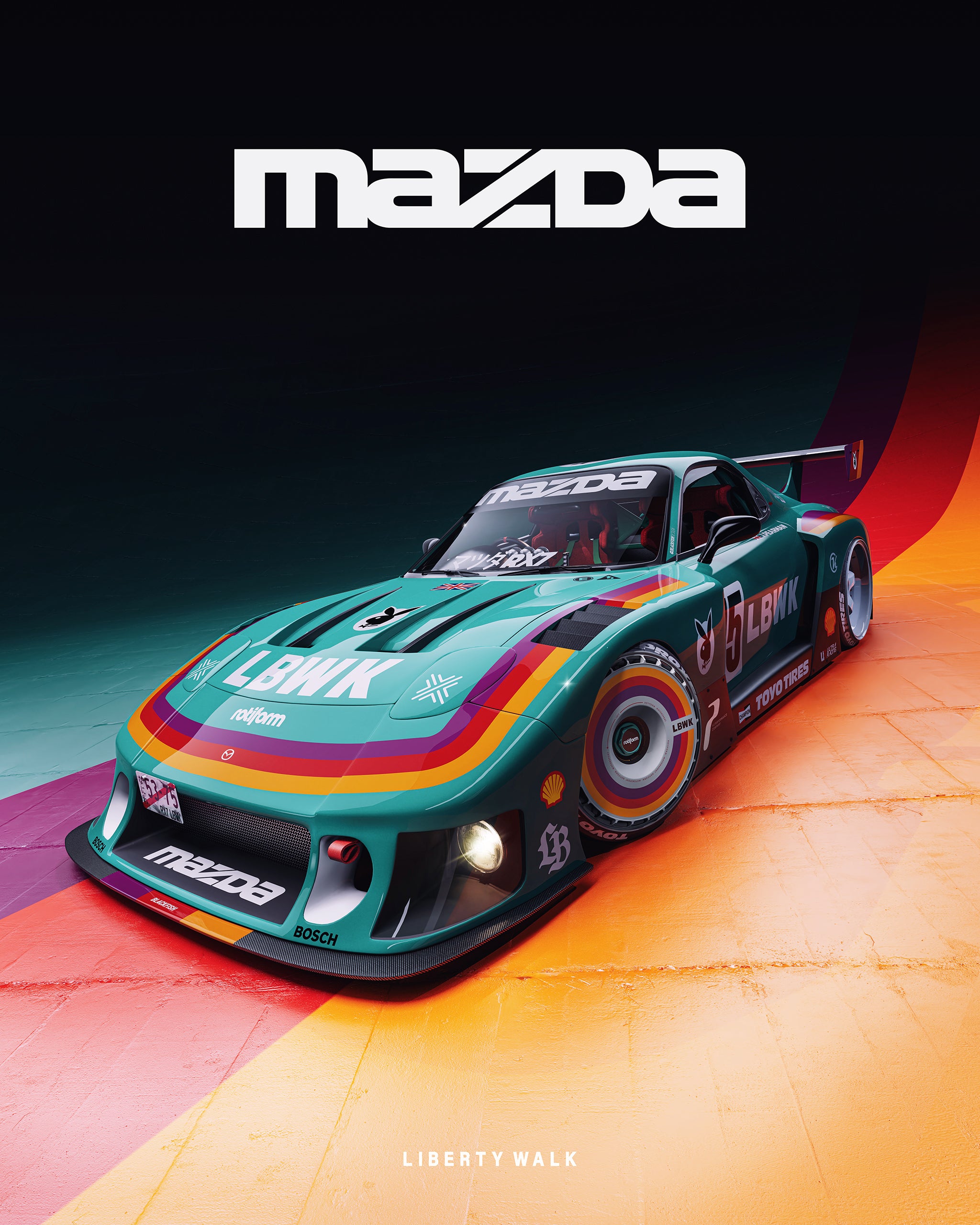 LB-Super Silhouette RX-7 Complete Body Kit (FRP) (LB62-01) – libertywalkeu