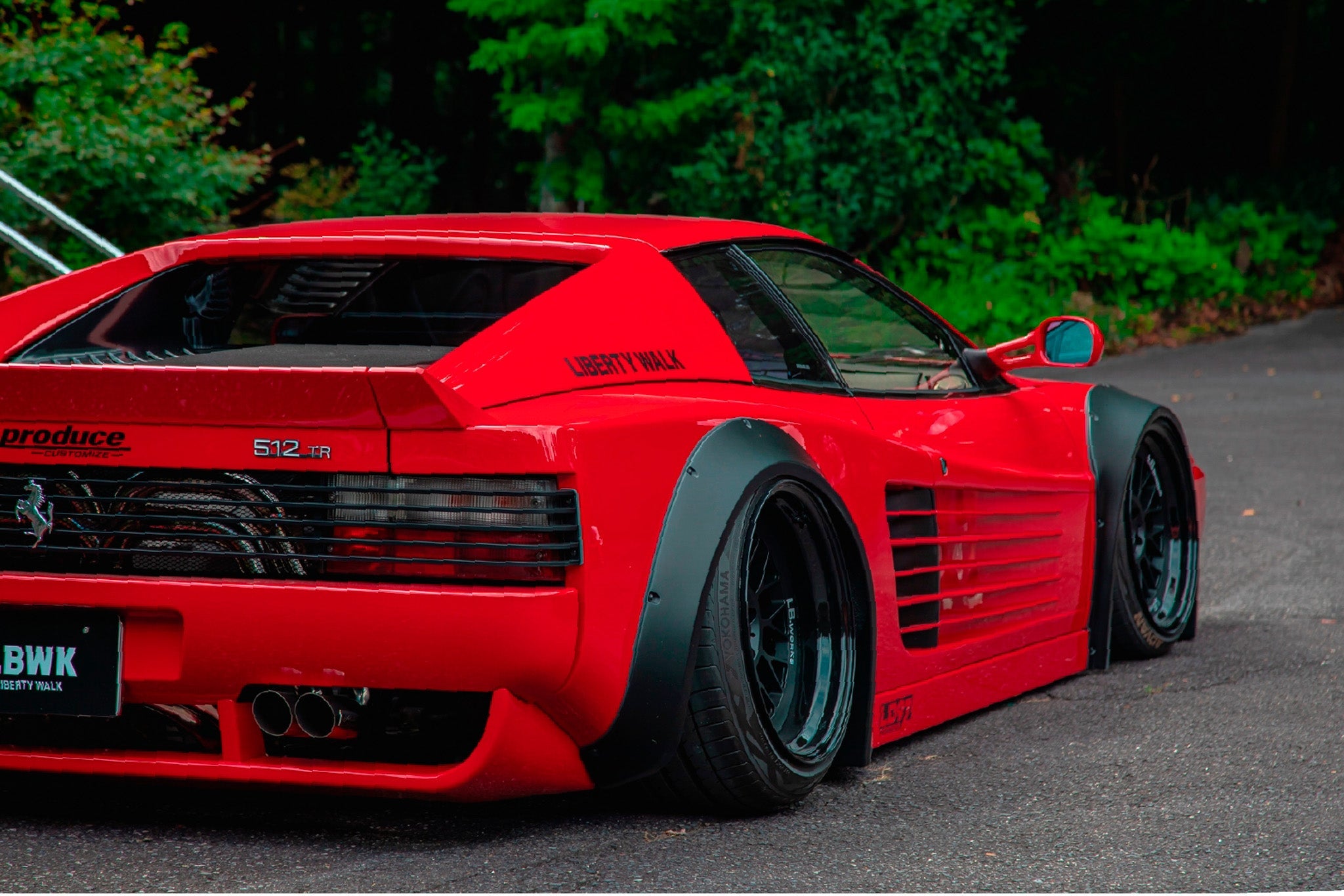 LB WORKS 512 Testarossa Complete Body Kit Exchange Fender Type FRP (LB ...